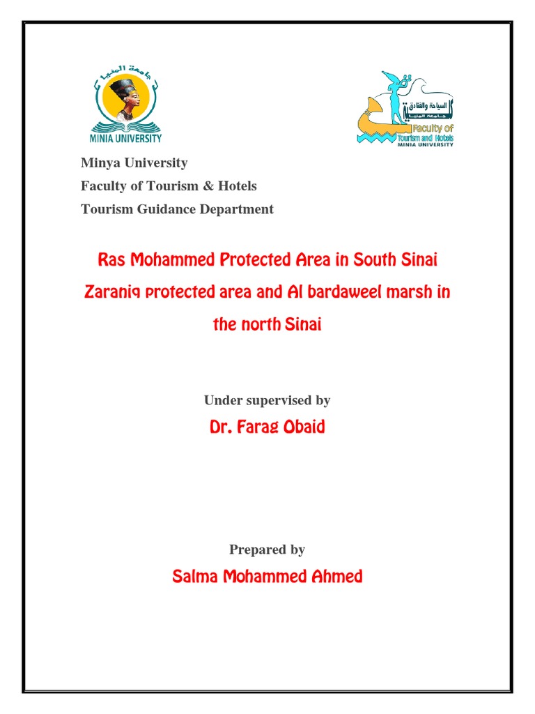 Minya University Faculty of Tourism & Hotels Tourism Guidance ...