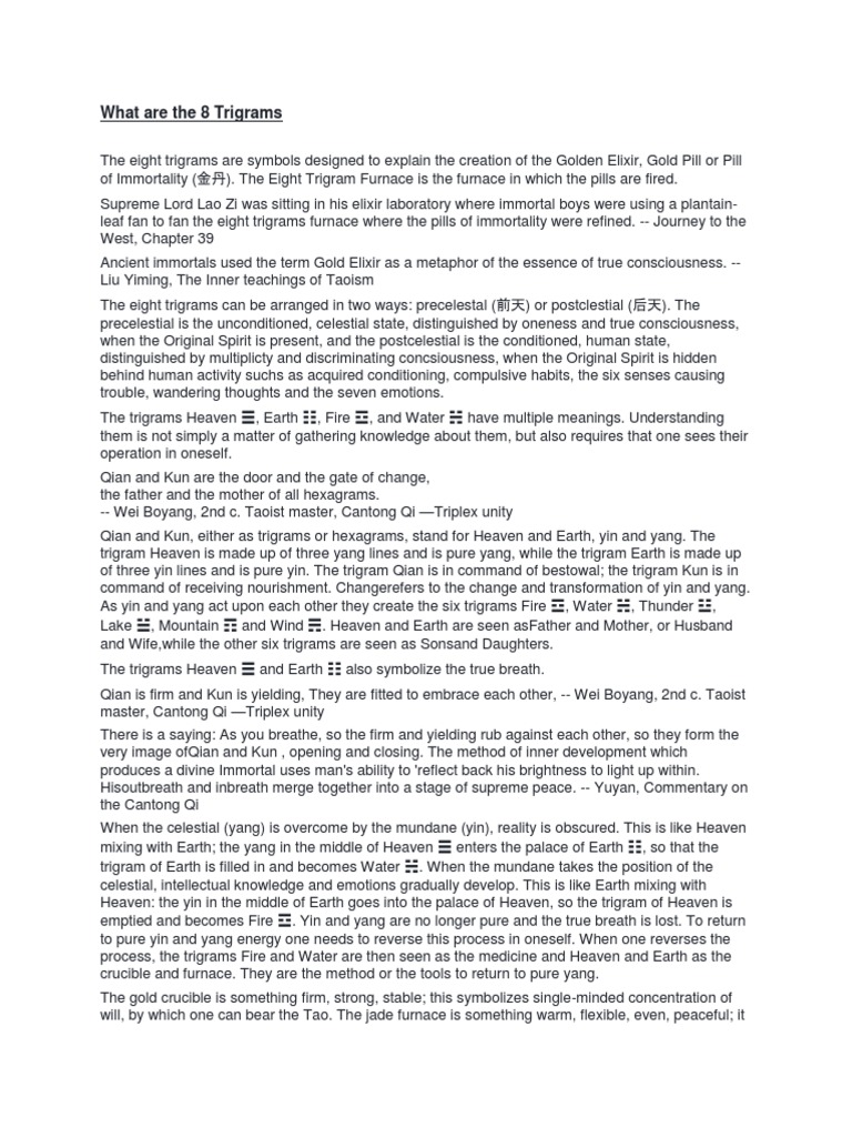 What Are The 8 Trigrams | Download Free PDF | Yin And Yang | Classical ...