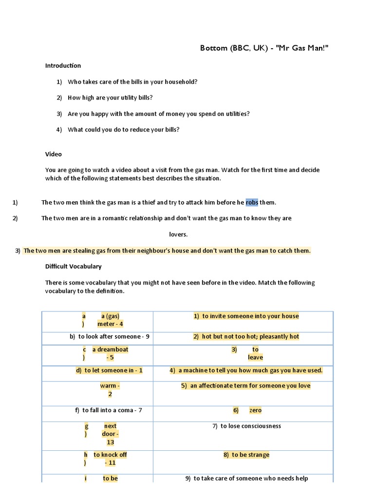Bottom (BBC, UK) - "MR Gas Man!" | PDF
