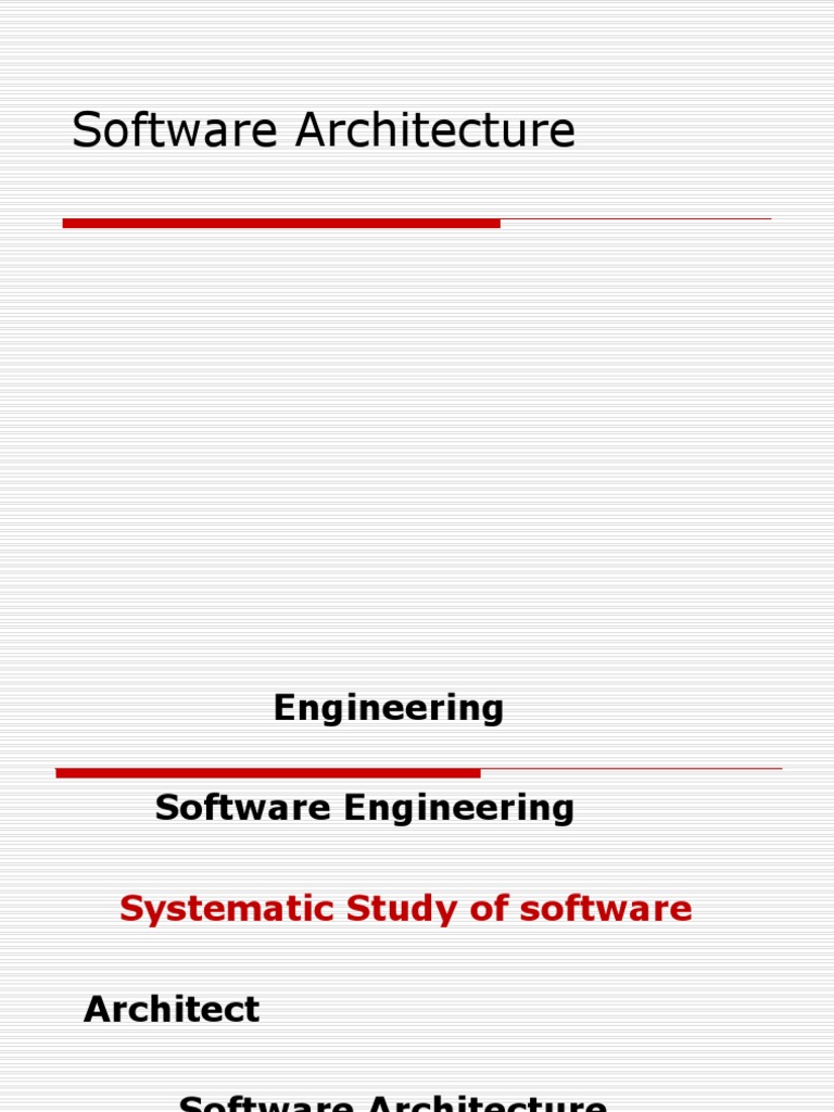 Software Architecture1 | PDF | Software Architecture | System
