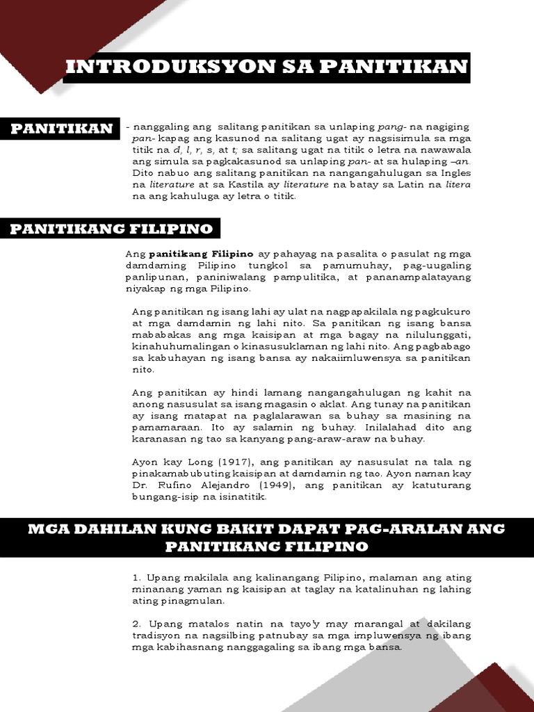 Introduksyon Sa Panitikan | PDF