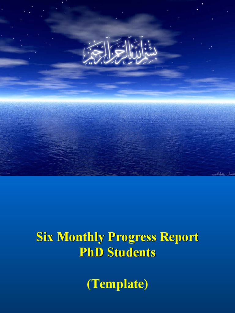 PHD Progress Presentation Template | PDF | Doctorate | Thesis