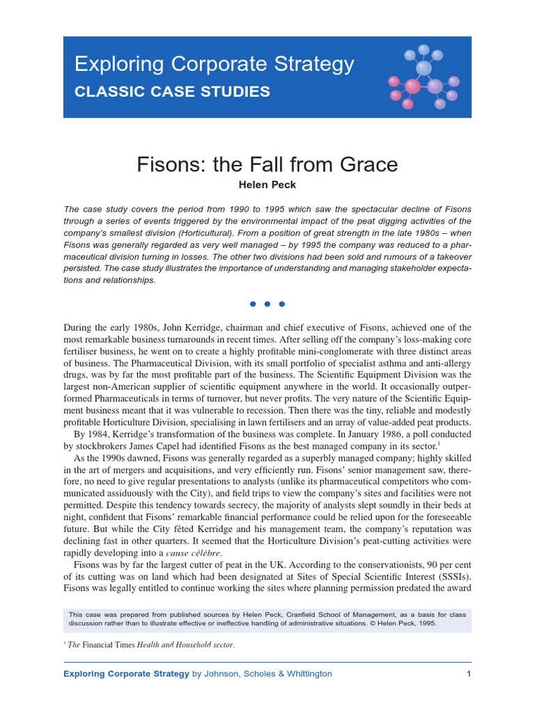 Fisons Case Study | PDF | Peat | Food And Drug Administration