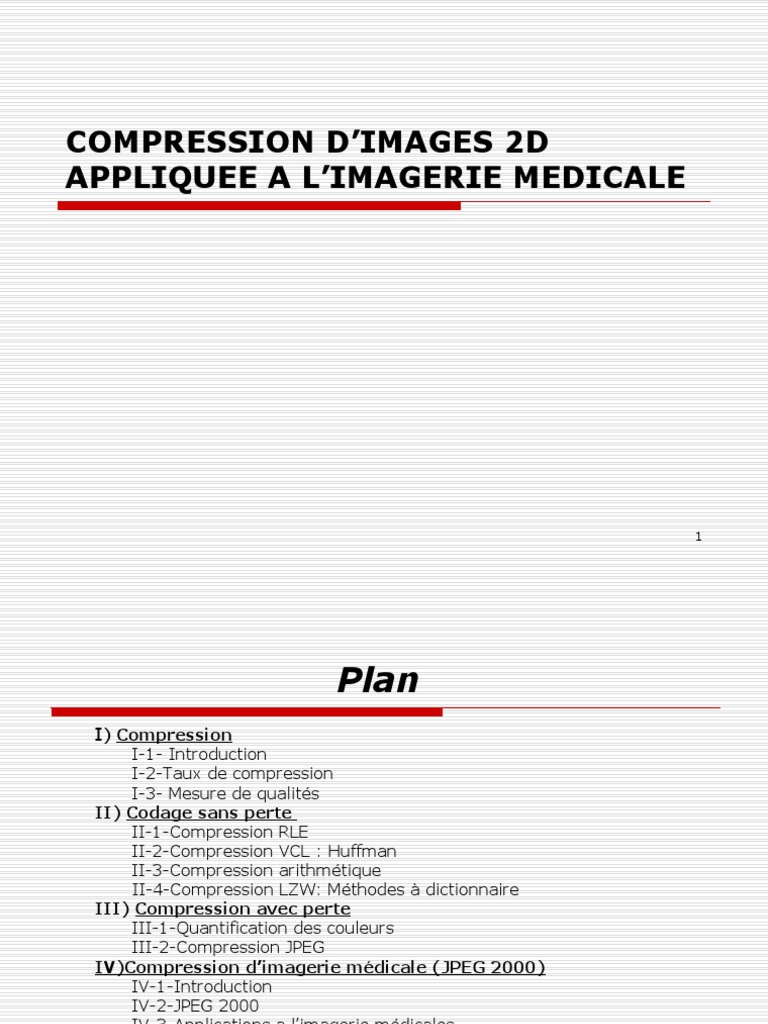 Cours Compression-Dimages Iimi5 Ad | PDF | Compression de données | Imagerie médicale