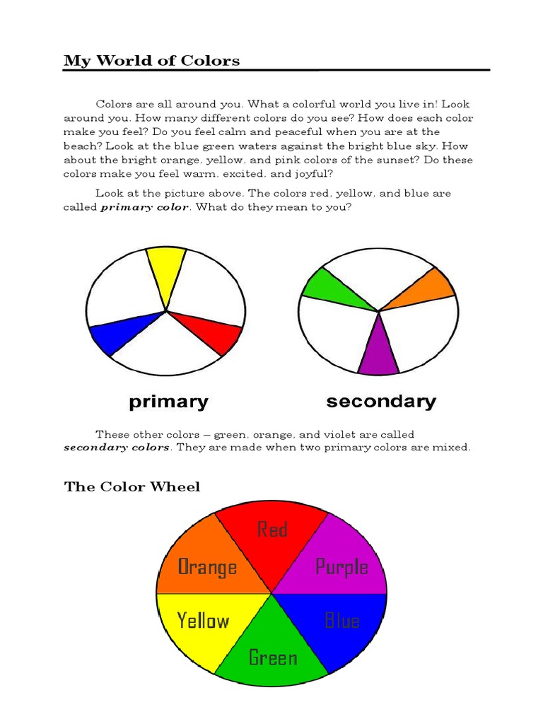 My World of Colors | PDF