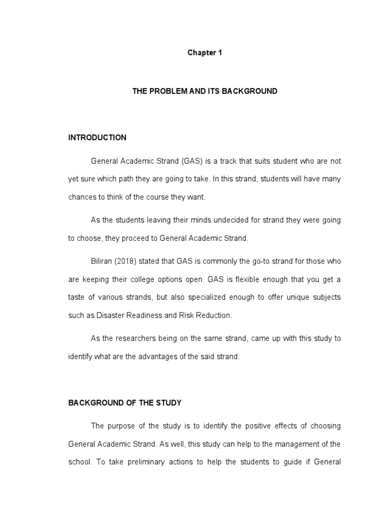 Advantages of Taking Up Gas Strand in Grade 12 Students of Aics ...