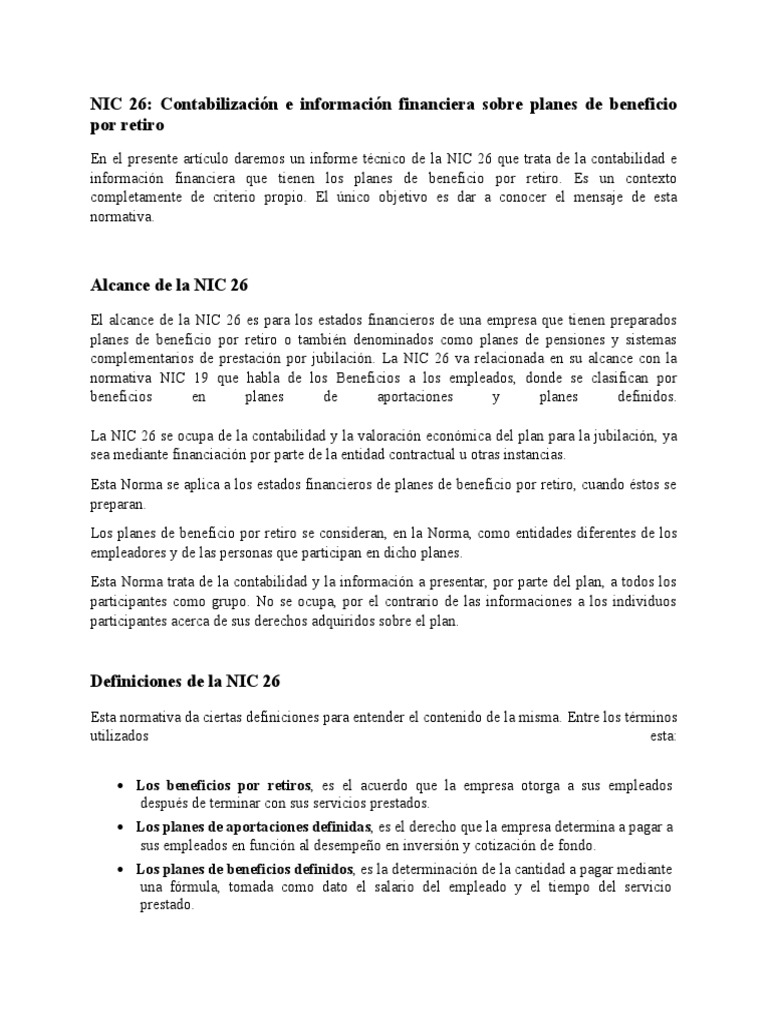 Nic 26 | PDF | Beneficio (economía) | Empresas