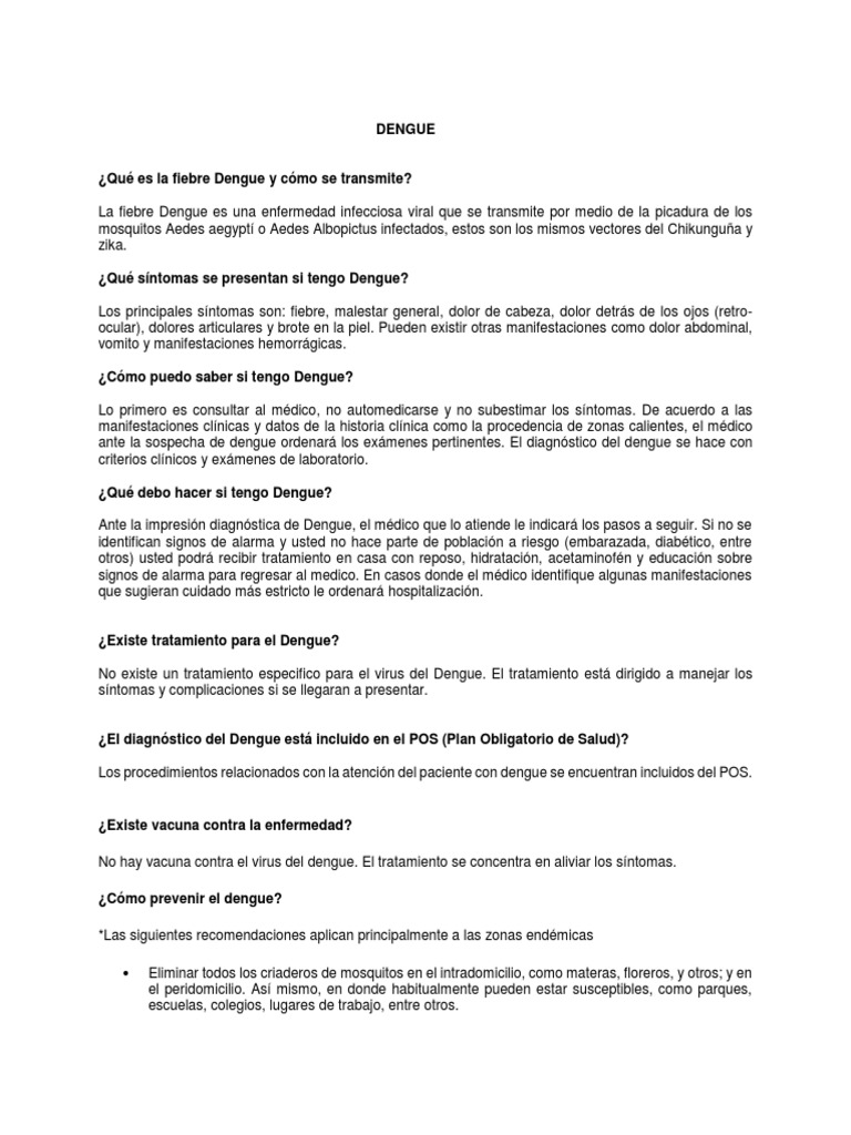 ABC Dengue | PDF | Enfermedades y trastornos | Medicina CLINICA