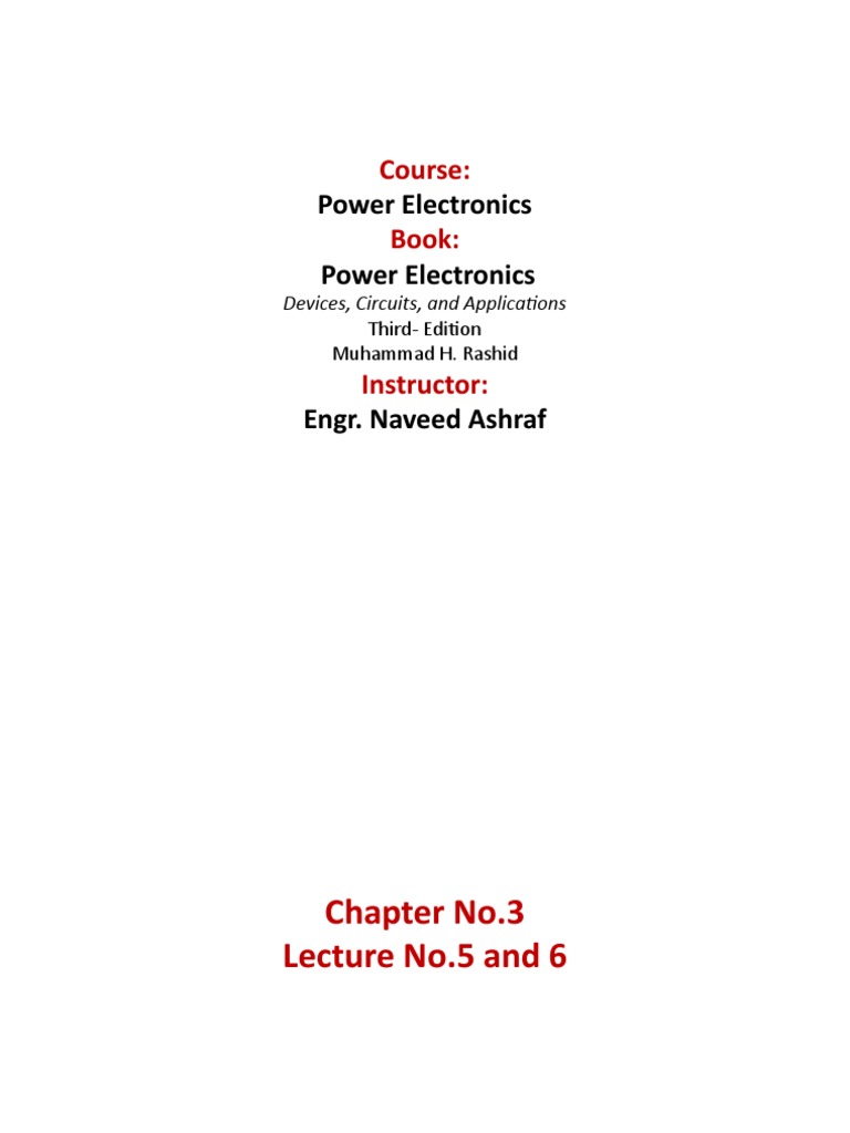 Power Electronics Power Electronics: Course: Book | PDF | Rectifier ...