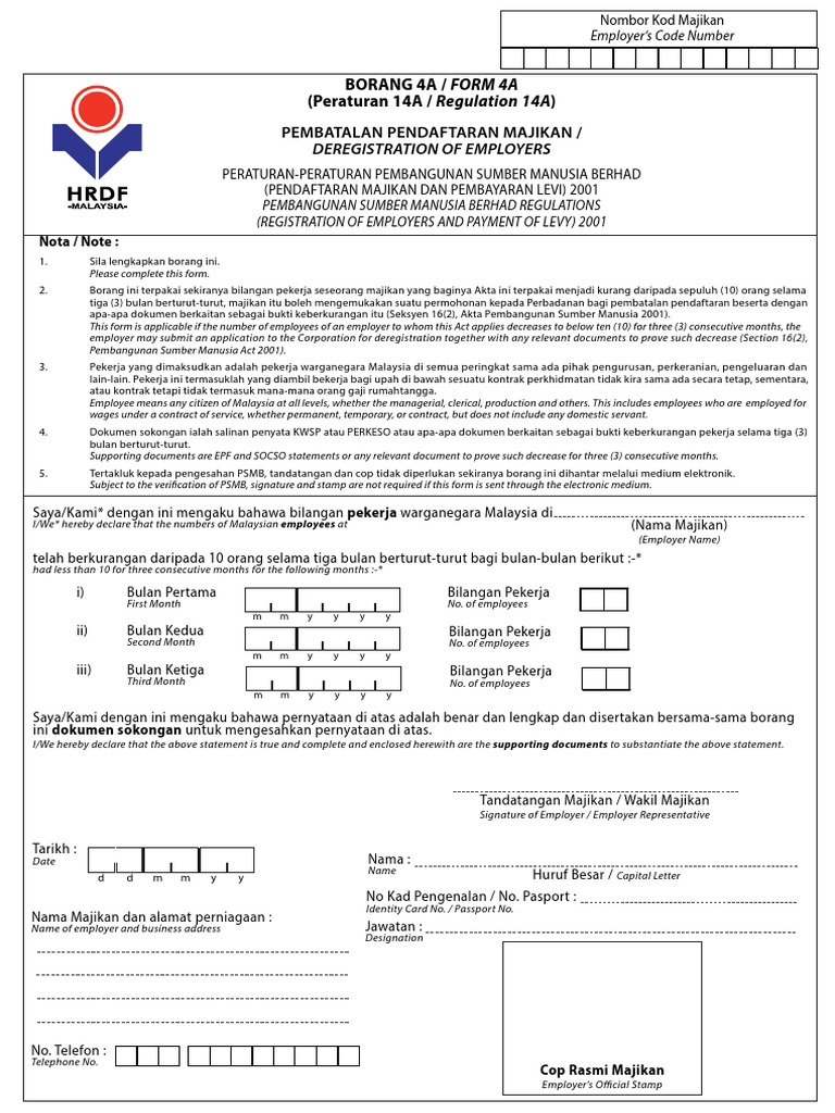 Borang 4A | PDF