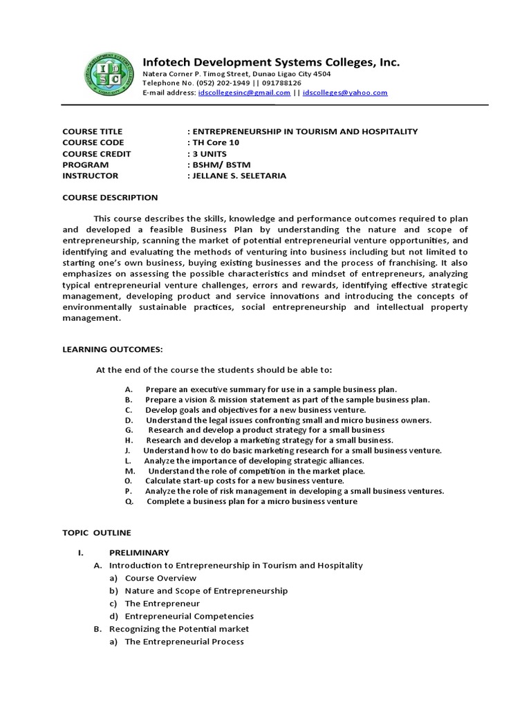 Infotech Development Systems Colleges, Inc | PDF