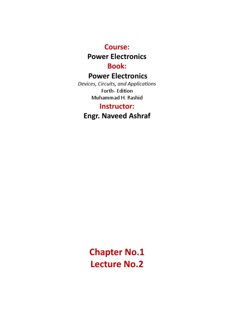 Power Electronics Power Electronics: Course: Book | PDF | Power ...