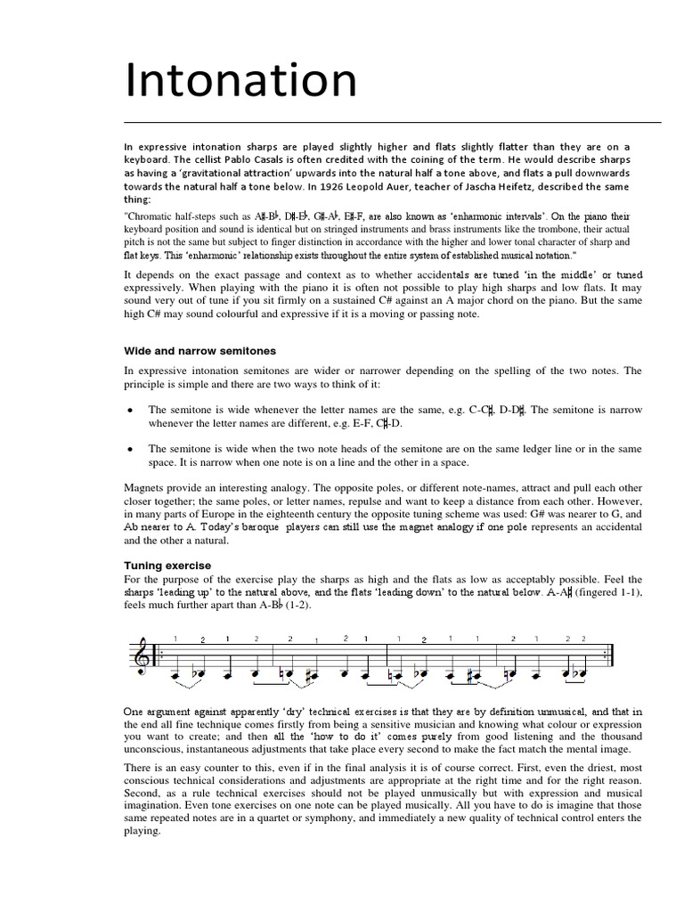 280 October 2014 Intonation PDF | PDF | Elements Of Music | Musical ...