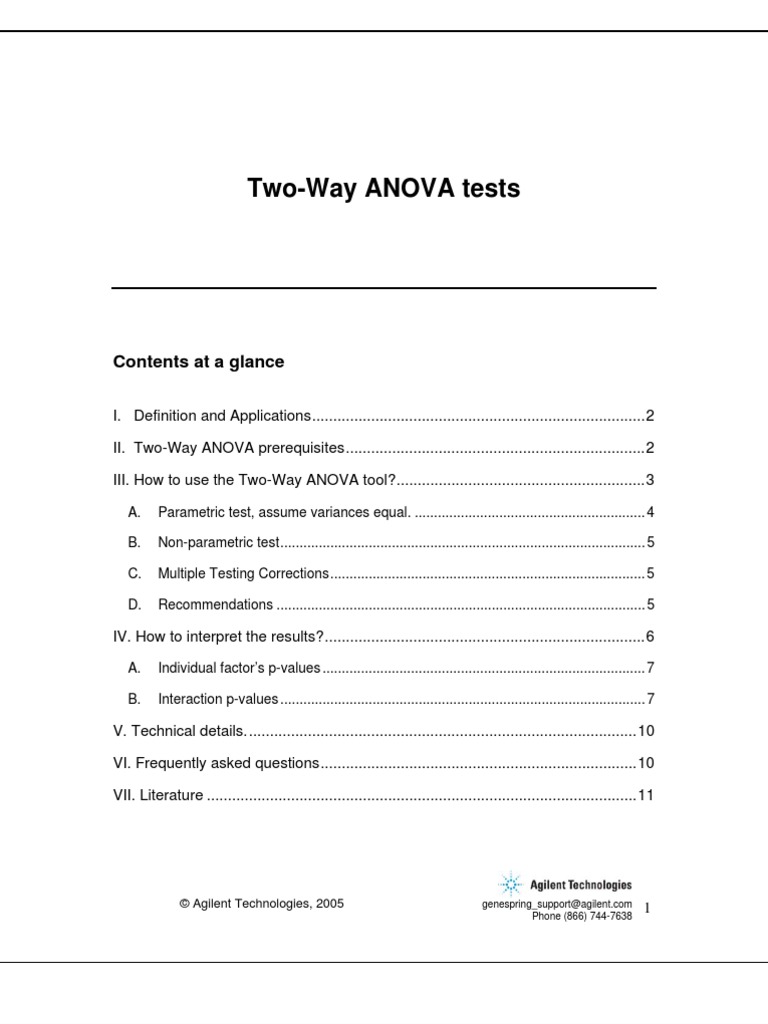 Two-Way ANOVA Tests: Contents at A Glance | PDF