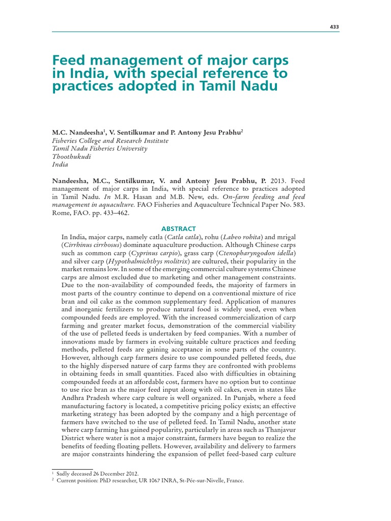 FCR For Fish PDF | PDF | Aquaculture | Fertilizer