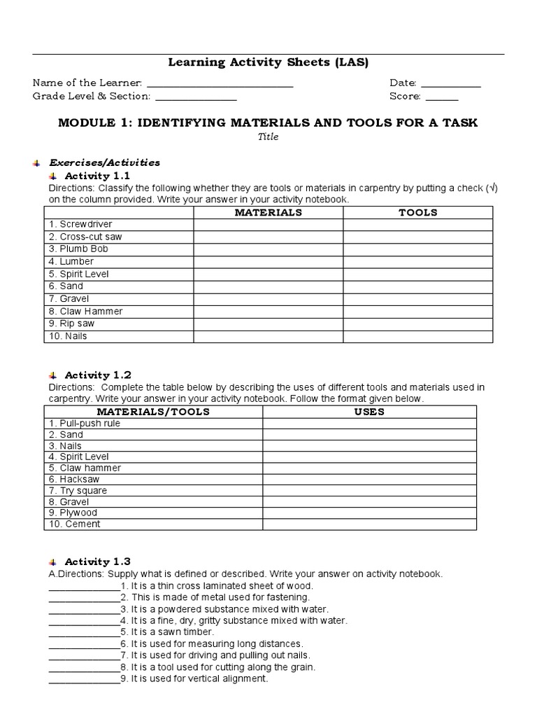 Tle-Carpentry Exploratory Course | PDF