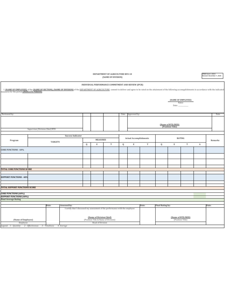 Dpwh Spms Form No. 1