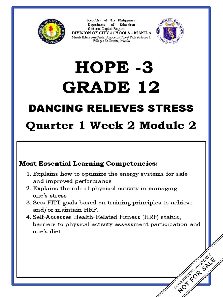 Hope - 3 Grade 12: Quarter 1 Week 2 Module 2 | PDF | Physical Fitness ...