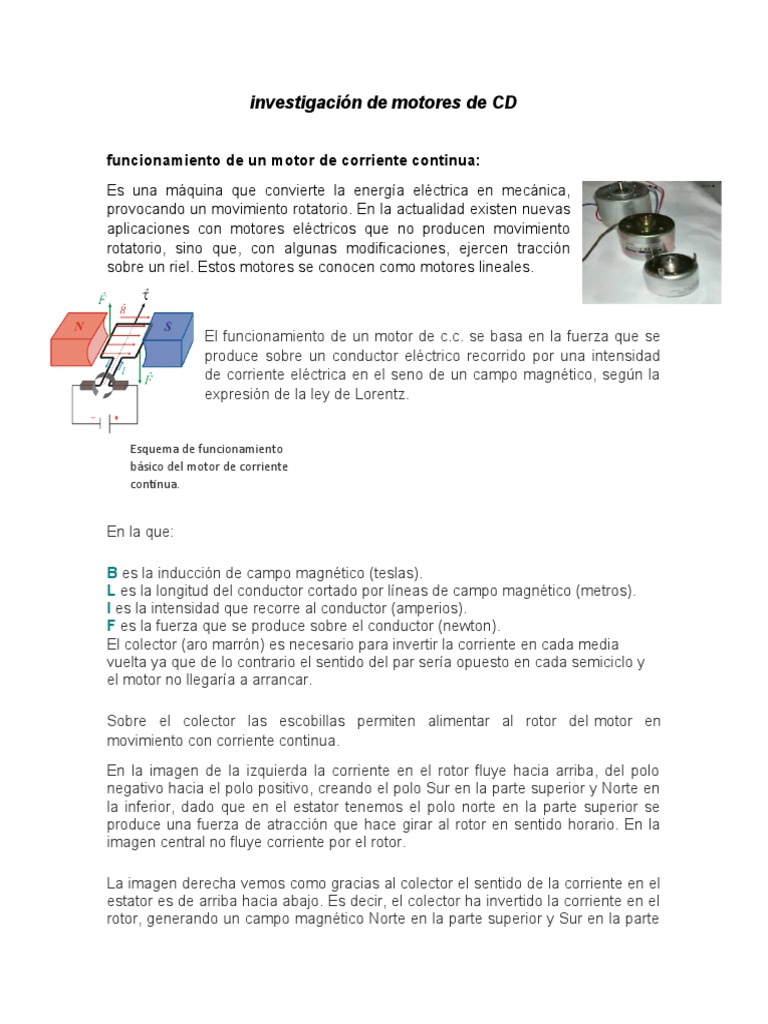Motores de CD: funcionamiento y tipos de motores paso a paso | PDF ...