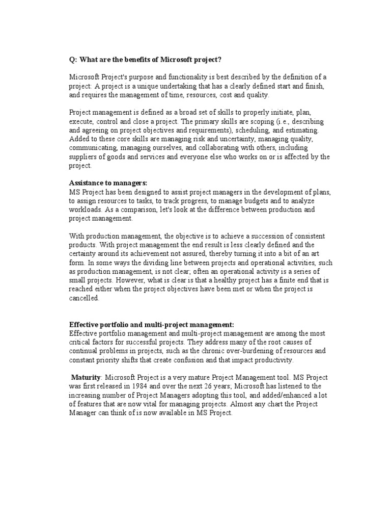 Q What Are The Benefits Of Microsoft Project PDF 64 Bit Computing