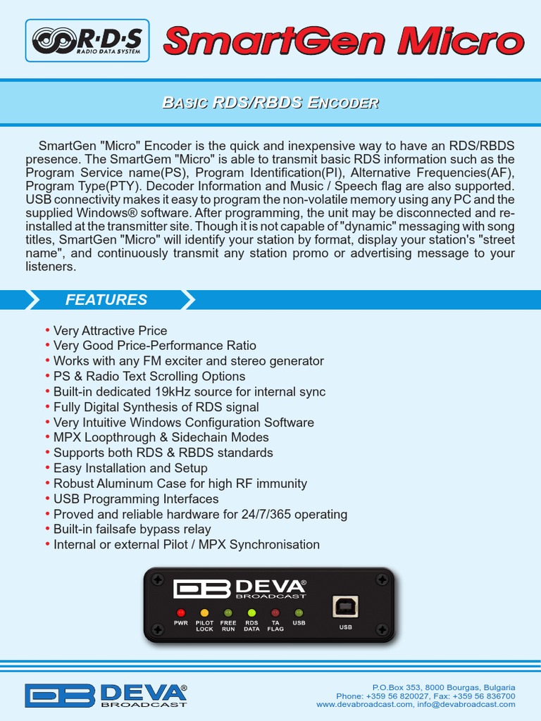 Smartgen Micro Brochure PDF | PDF | Broadcast Engineering | Computer Engineering