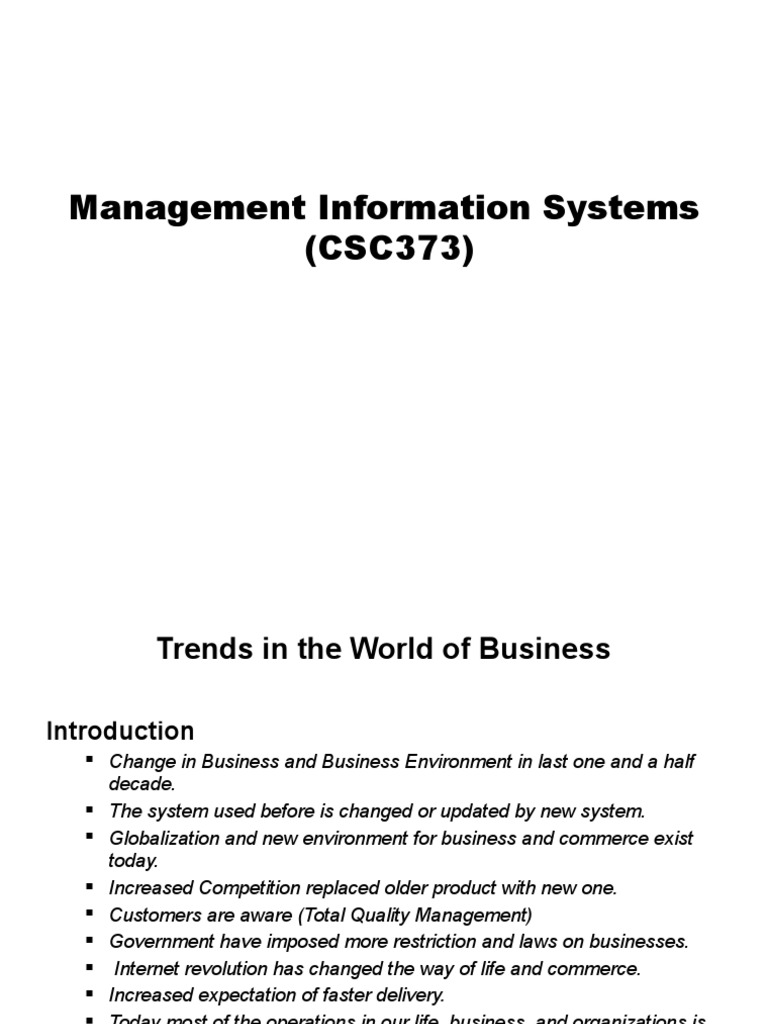 Management Information Systems Chapter 1 To 6 | PDF | Human Brain ...