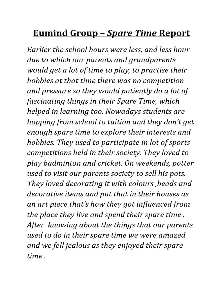 Eumind Report | PDF | Home & Garden