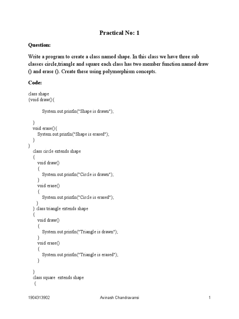 Java Polymorphism and Inheritance Guide | PDF | Array Data Structure | Area