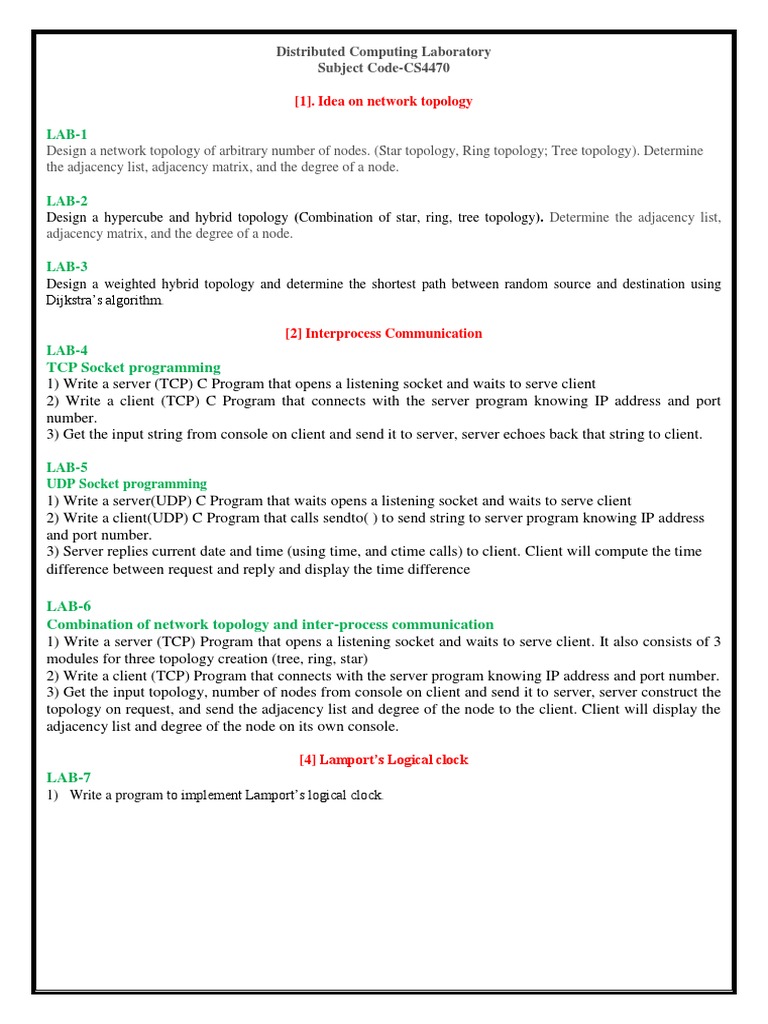 Distributed Computing Laboratory | PDF | Technology & Engineering
