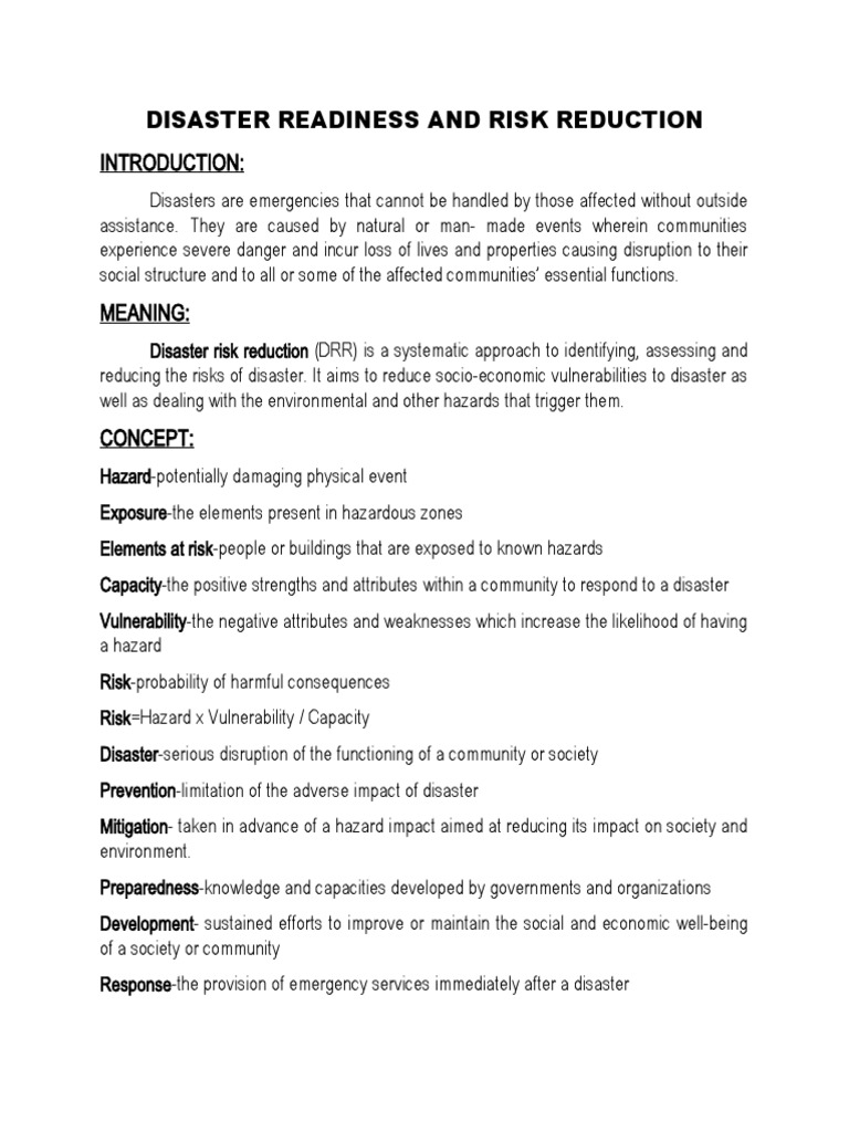 Disaster Readiness and Risk Reduction Guide | PDF | Hazards | Disaster ...