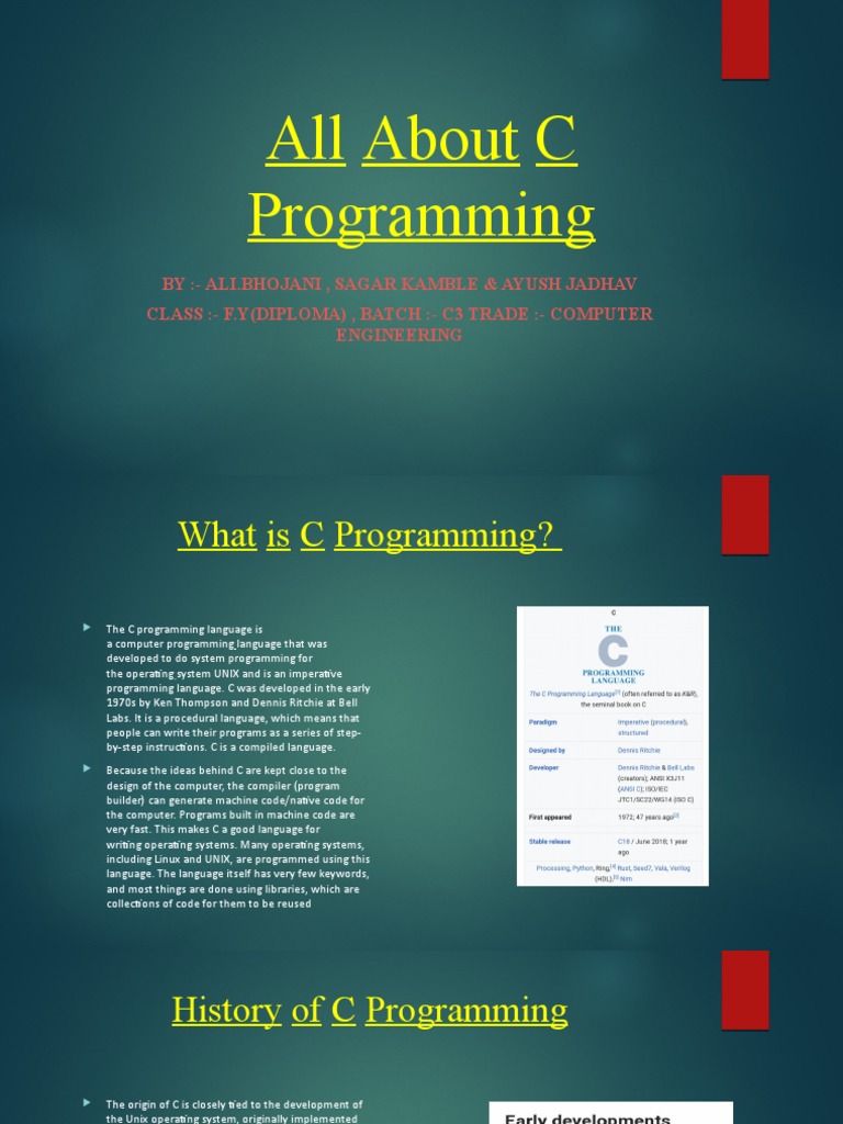 All About C Programming | PDF | C (Programming Language) | Computer ...