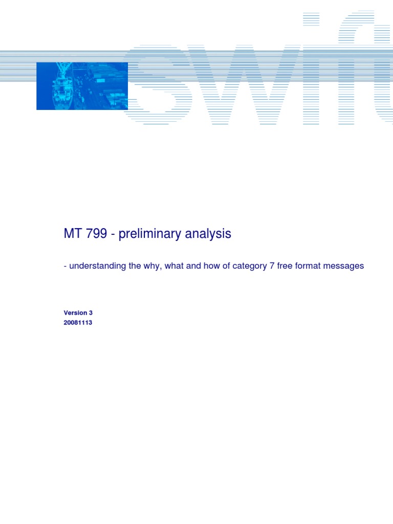 MT 799 - Preliminary Analysis: - Understanding The Why, What and How of ...
