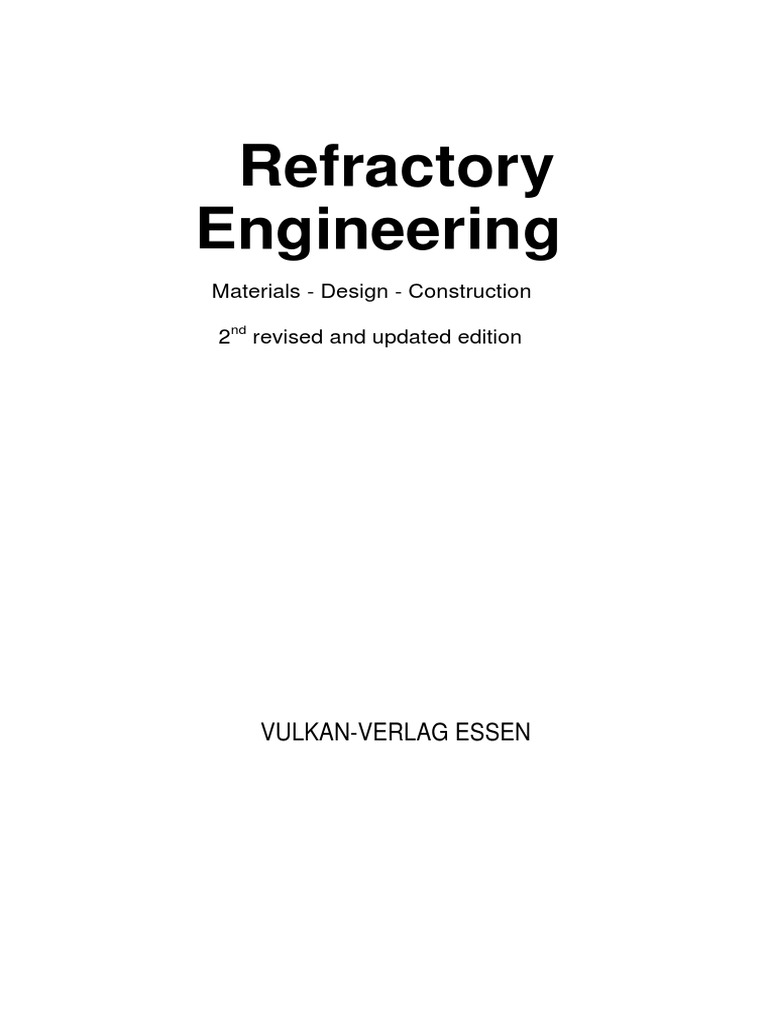 Refractory Engineering German Book | Download Free PDF | Refractory ...