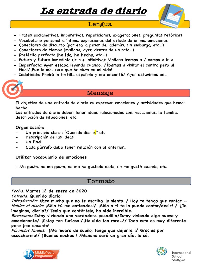 Entrada de Diario MYP | PDF