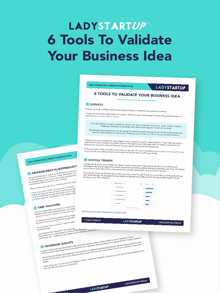 6 Tools To Validate Your Business Idea: Free Download: 5 Minute ...