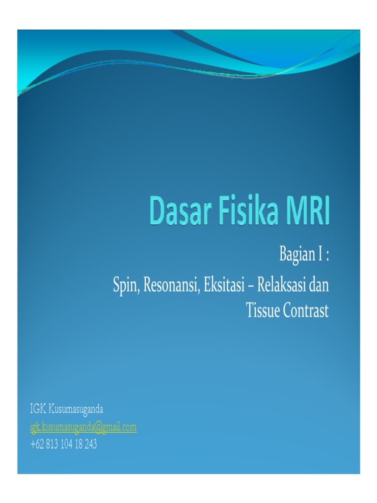 Dasar Fisika MRI 1 | PDF