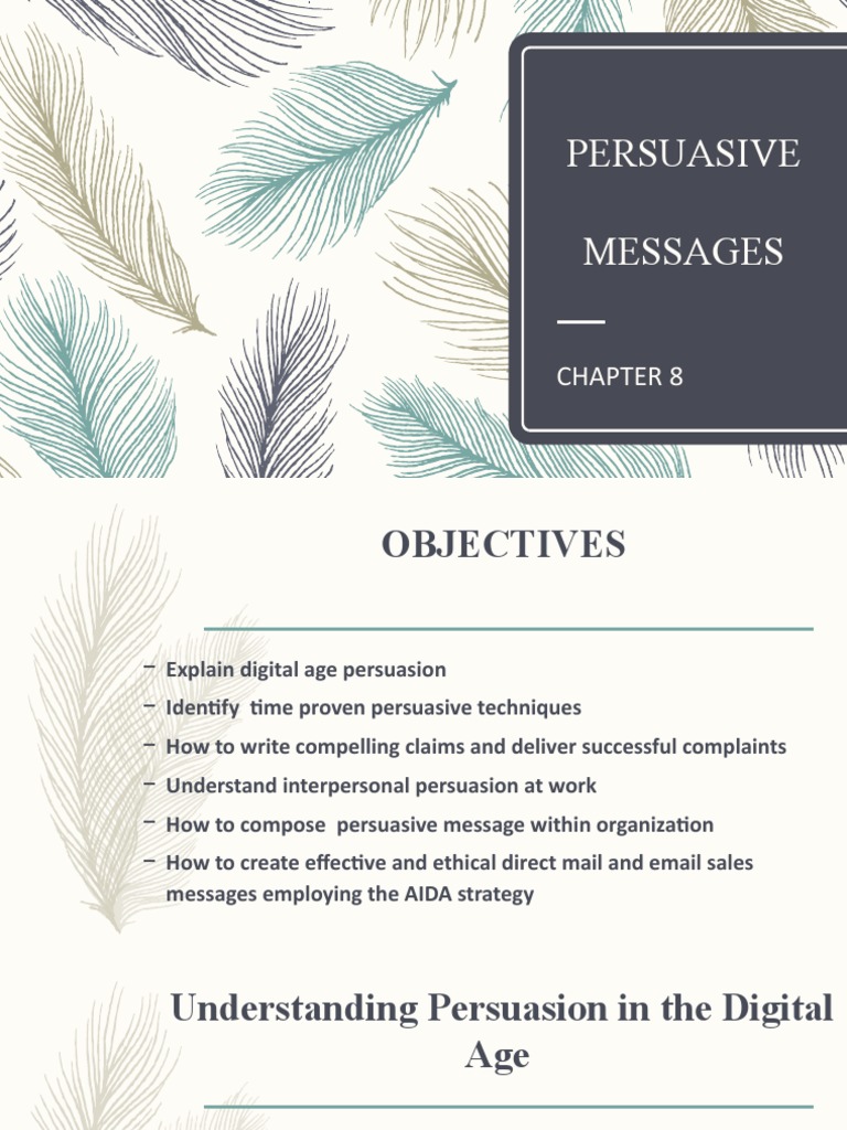 Chapter 8 - Persuasive Messages | PDF | Persuasion | Motivation