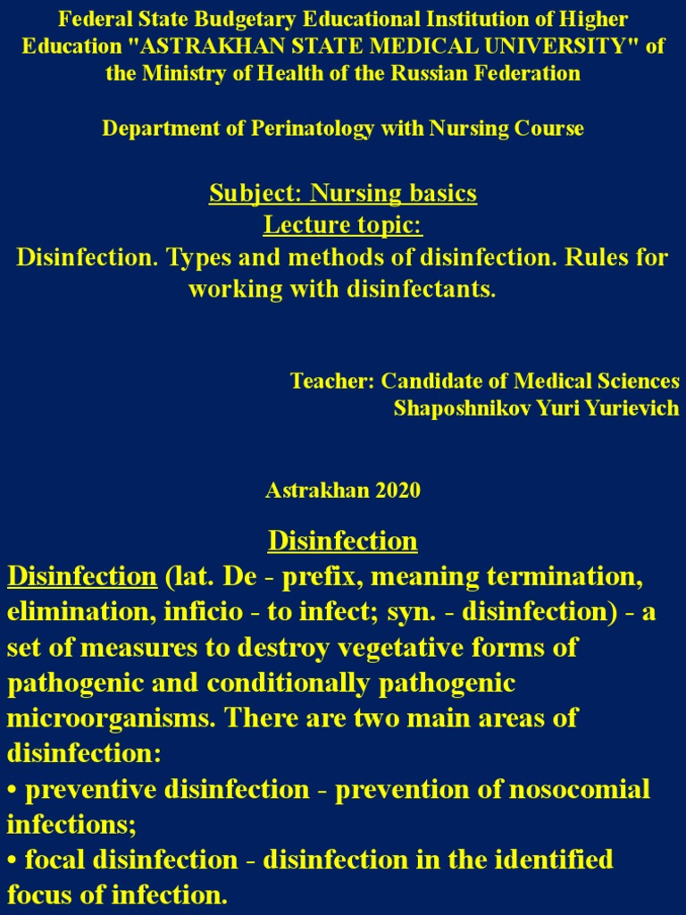 Disinfection Methods in Nursing | PDF | Disinfectant | Sterilization ...
