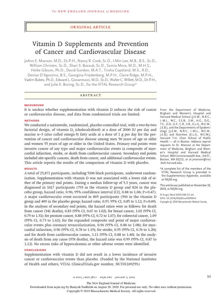 Vitamin D | PDF | Vitamin D | Cardiovascular Diseases