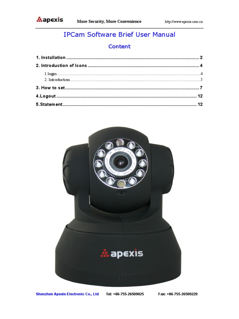 Apexis Ip Camera | PDF | Login | Icon (Computing)