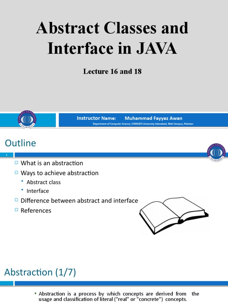 Abstract Classes And Interface In Java Pdf Class Computer Programming Method Computer
