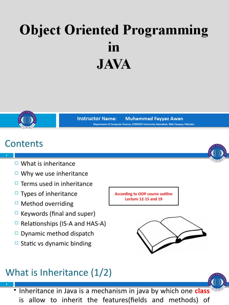 Lecture - Slides - OOP - BCS - SP20-MFayyaz Week 1-2 | PDF ...