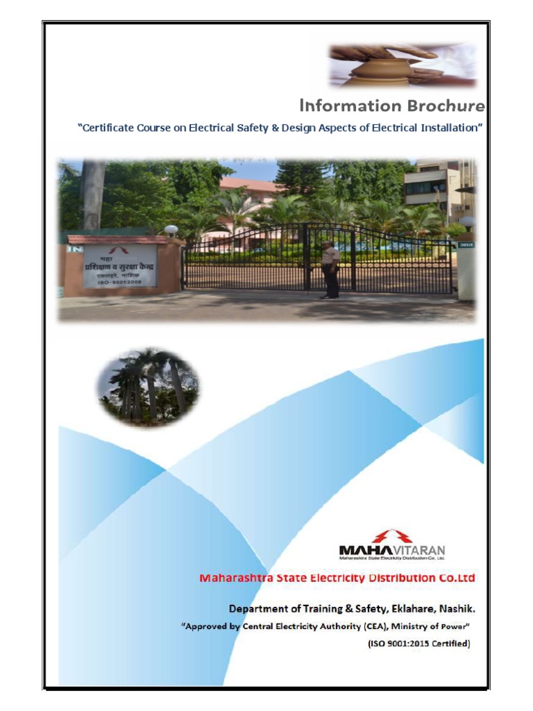 Information Brochure: "Certificate Course On Electrical Safety & Design ...