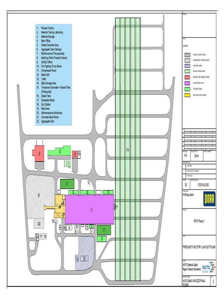 Precast Factory Layout Plan | PDF | Building Technology | Building ...