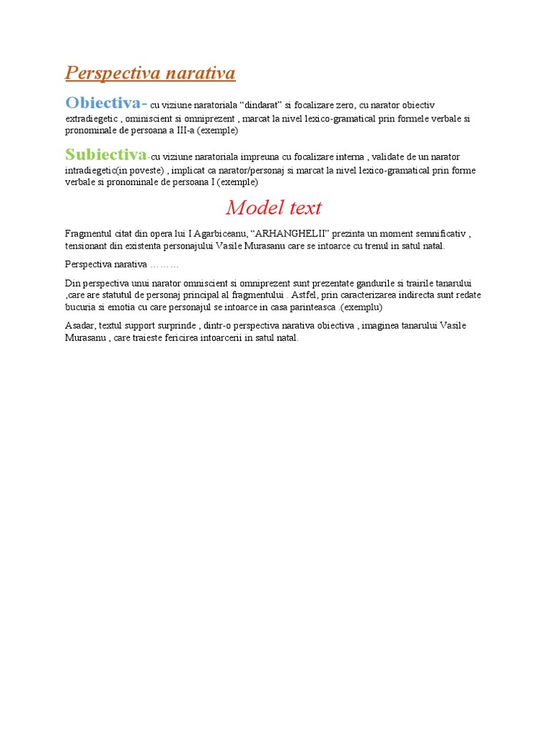 Perspectiva Narativa | PDF