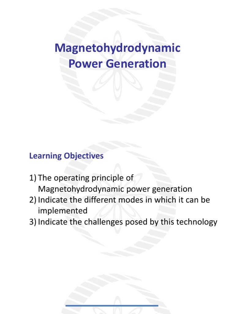 Magnetohydrodynamic Power Generation | PDF