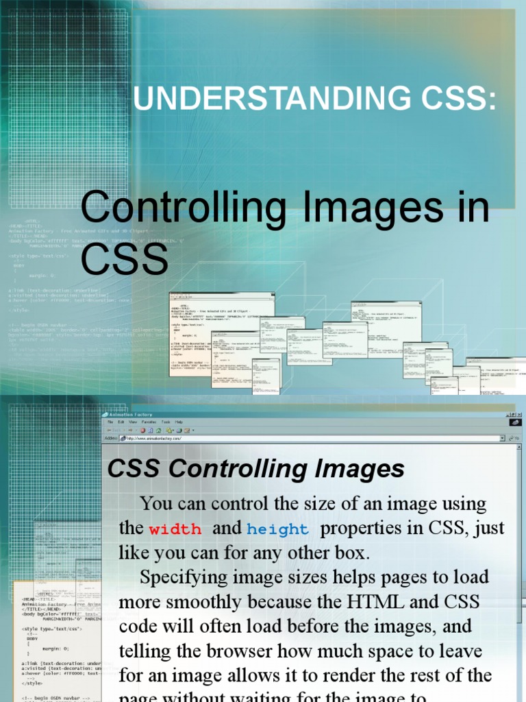 Lesson 6 CSS Controling Images | PDF | World Wide Web Consortium Standards | Hypertext