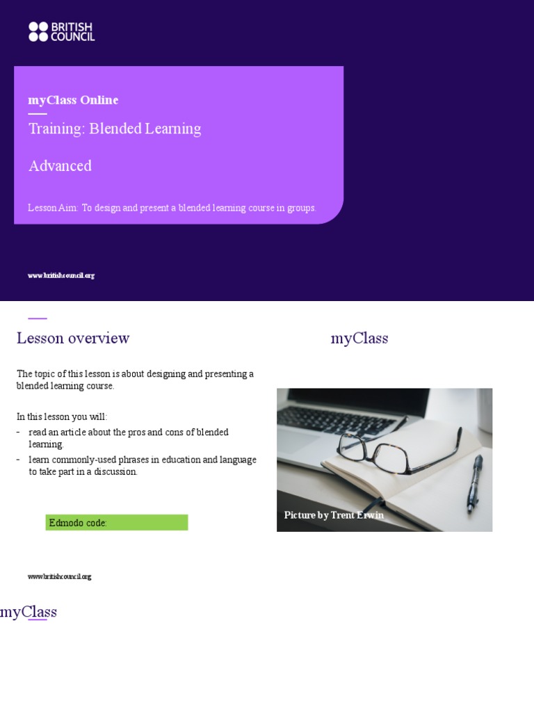 Training: Blended Learning Advanced: Myclass Online | PDF