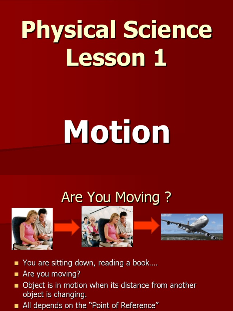 Physical Science Lesson 1: Motion | PDF | Litre | Acceleration