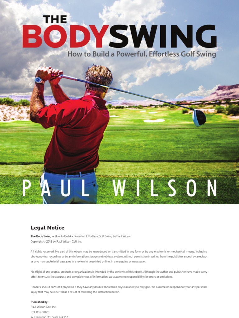 The Body Swing Sample 1 PDF | PDF | Golf Stroke Mechanics | Ball Games
